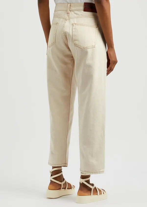 You Must Create Tearaway Straight-leg Jeans - Ecru