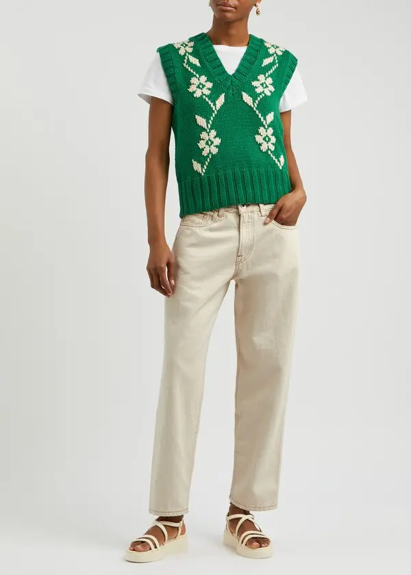 You Must Create Tearaway Straight-leg Jeans - Ecru
