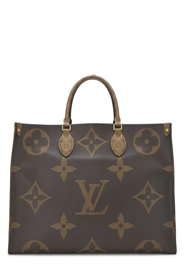 LOUIS VUITTON Monogram Reversed Giant On The Go - Brown