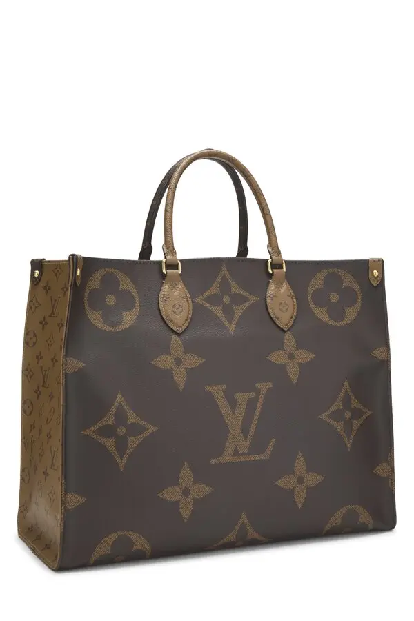 LOUIS VUITTON Monogram Reversed Giant On The Go - Brown