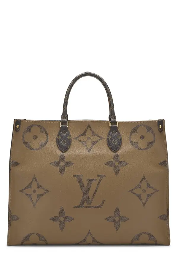 LOUIS VUITTON Monogram Reversed Giant On The Go - Brown
