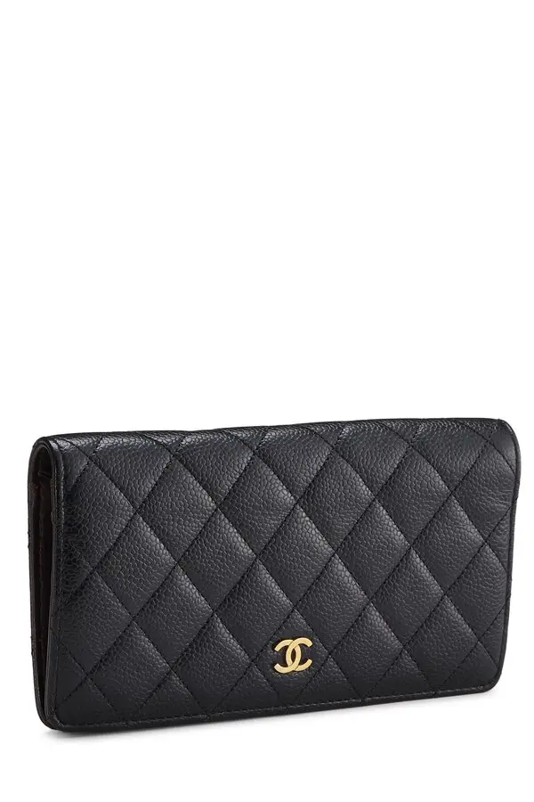 Chanel Quilted Caviar Yen Wallet