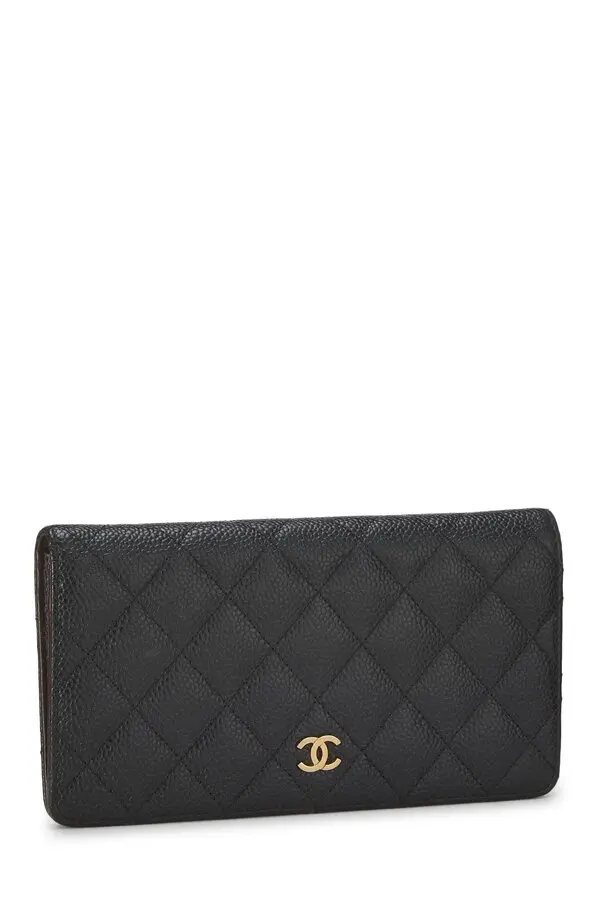 Chanel Quilted Caviar Yen Wallet