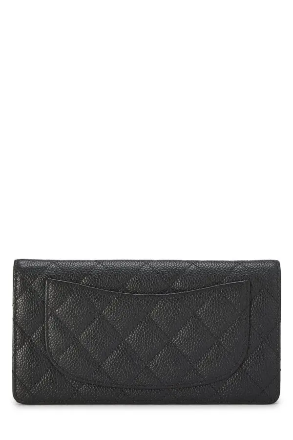 Chanel Quilted Caviar Yen Wallet