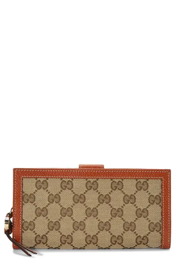 Gucci Original Gg Canvas Long Wallet - Orange