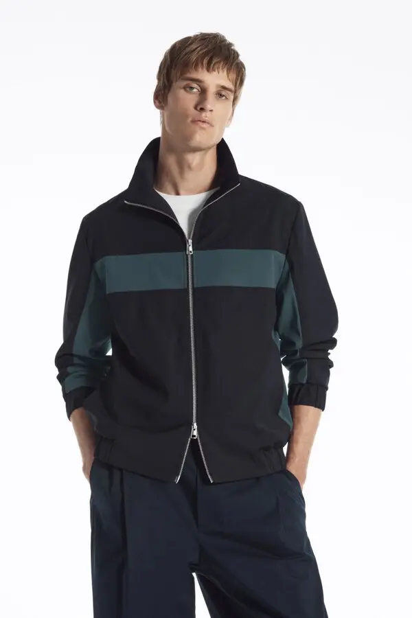 Cos Color-block Funnel-neck Jacket