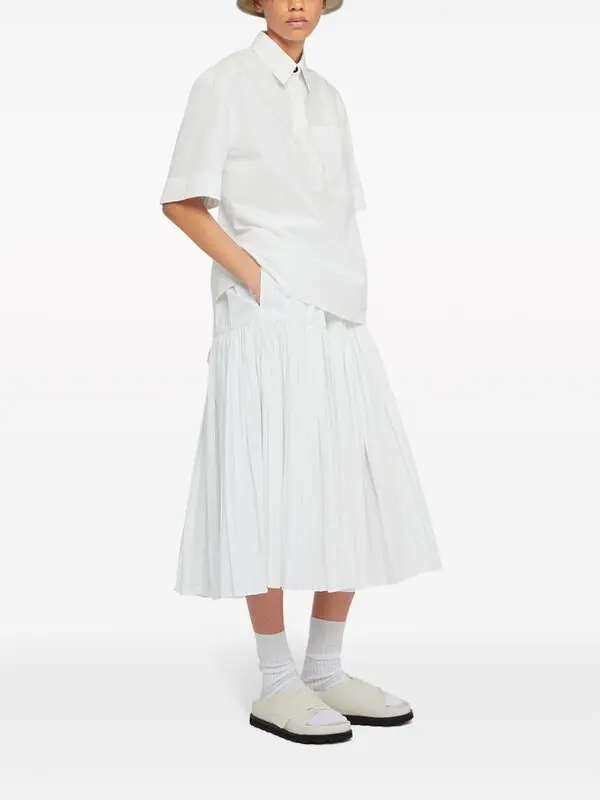 JIL SANDER Pleated Midi Skirt