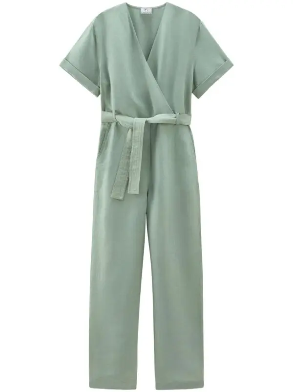 Woolrich Belted Wrap Jumpsuit - Green