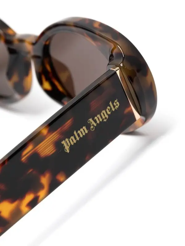 Palm Angels Gilroy Oval-frame Sunglasses - Brown