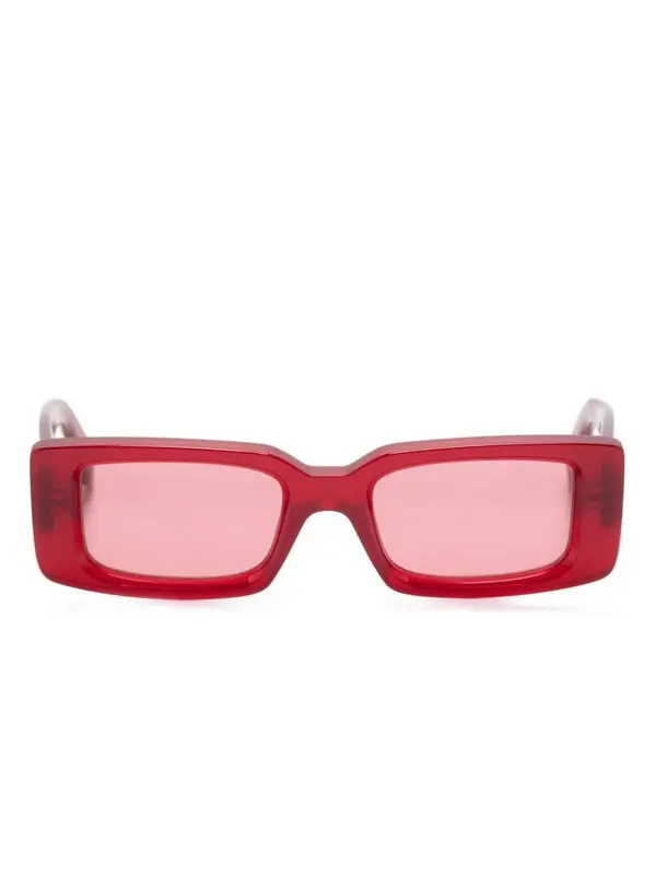 Off-White Arthur Rectangle-frame Sunglasses - Red