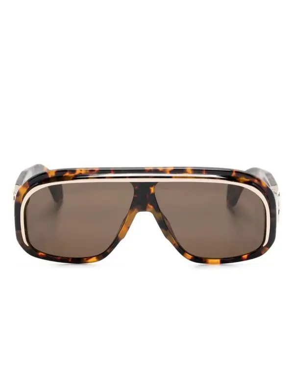 Palm Angels Pilot-frame Sunglasses - Brown