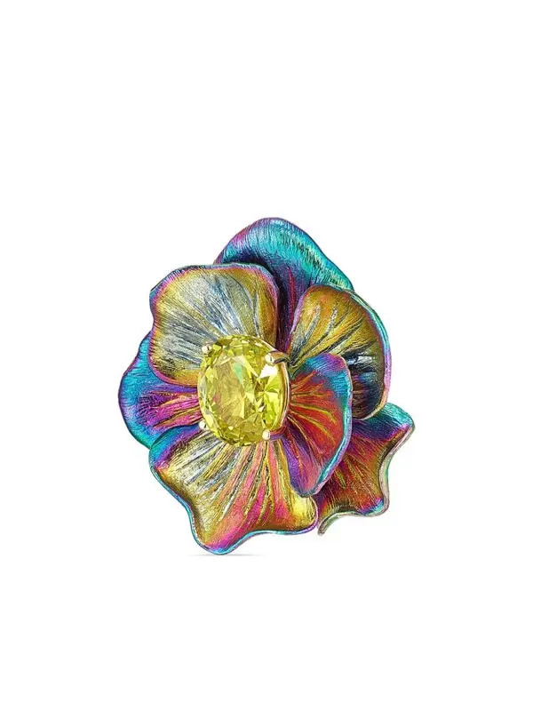 ANABELA CHAN Rainbow Bloom Quartz Earrings - Yellow
