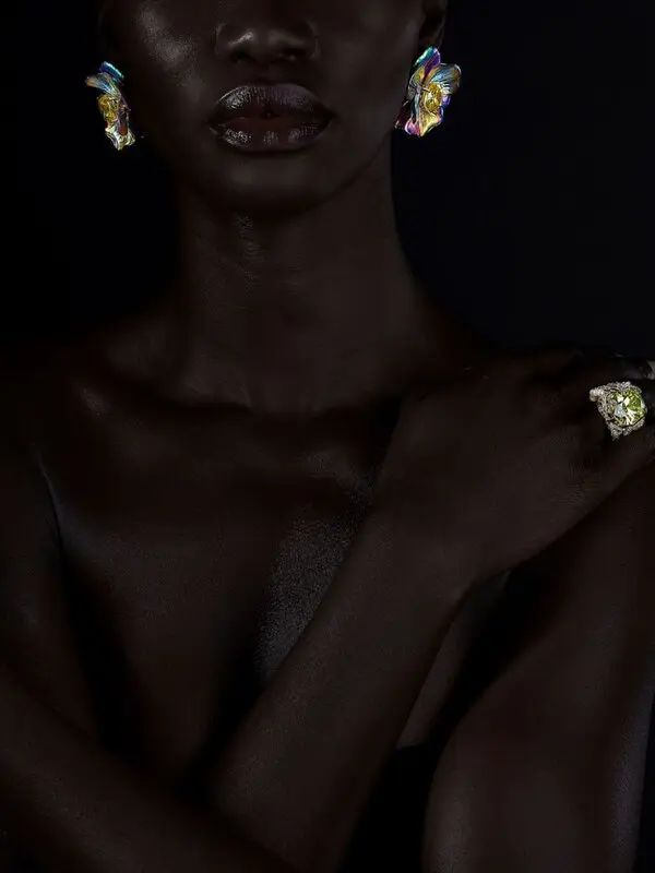 ANABELA CHAN Rainbow Bloom Quartz Earrings - Yellow