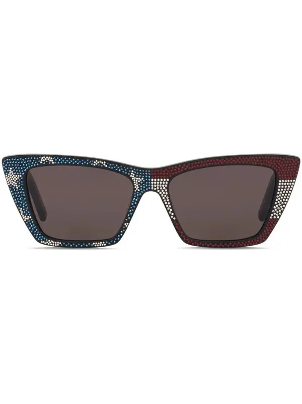 Saint Laurent Embellished Cat-eye Sunglasses - Blue