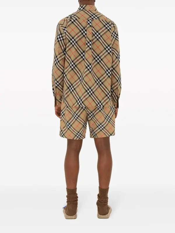 Burberry Check Cotton Shirt - Neutrals