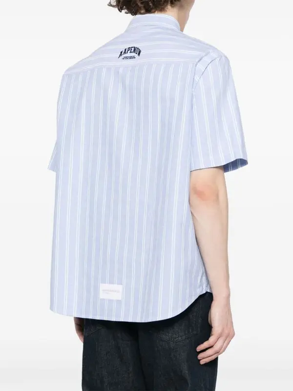 AAPE BY *A BATHING APE® Striped Cotton Shirt