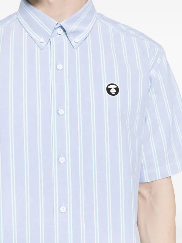 AAPE BY *A BATHING APE® Striped Cotton Shirt
