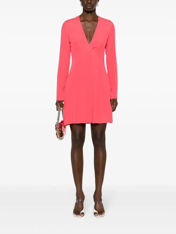 Patrizia Pepe Long-sleeve Panelled Dress - Pink