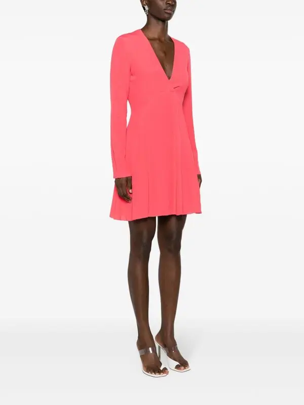 Patrizia Pepe Long-sleeve Panelled Dress - Pink