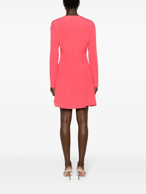 Patrizia Pepe Long-sleeve Panelled Dress - Pink