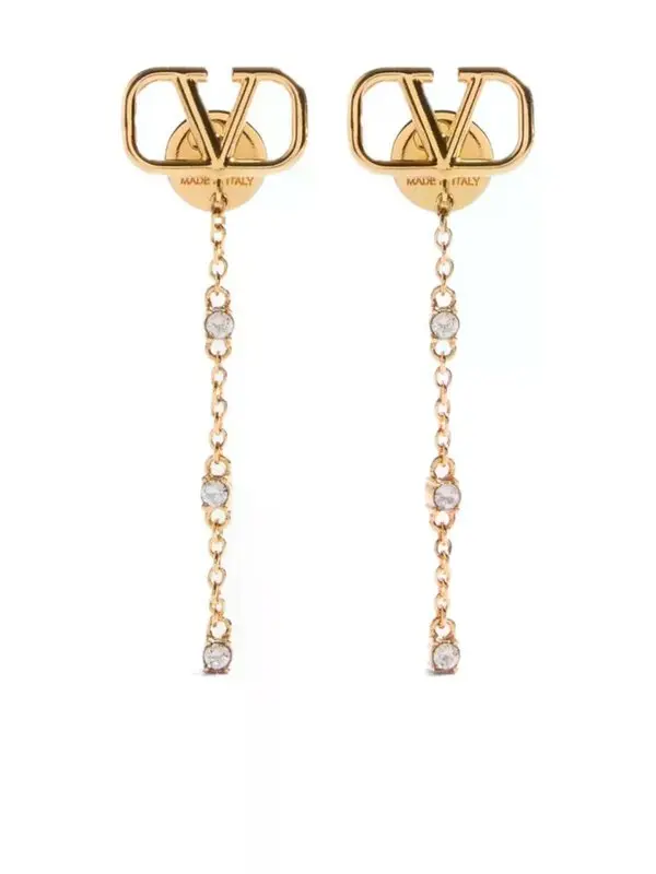 Valentino Garavani Vlogo Signature Drop Earrings - Gold