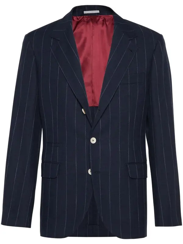 Brunello Cucinelli Pinstripe Single-breasted Blazer