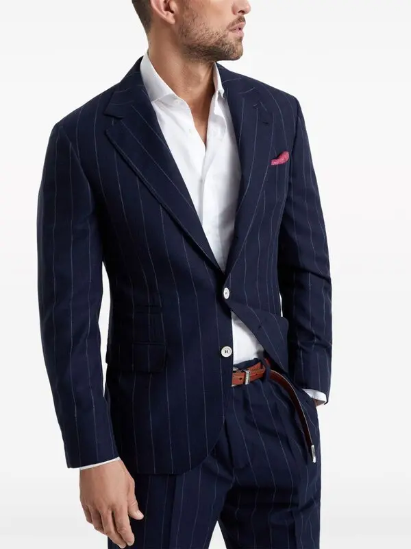 Brunello Cucinelli Pinstripe Single-breasted Blazer