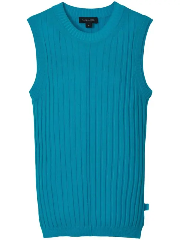 Marc Jacobs Fine-ribbed Merino-wool Tank Top - Blue