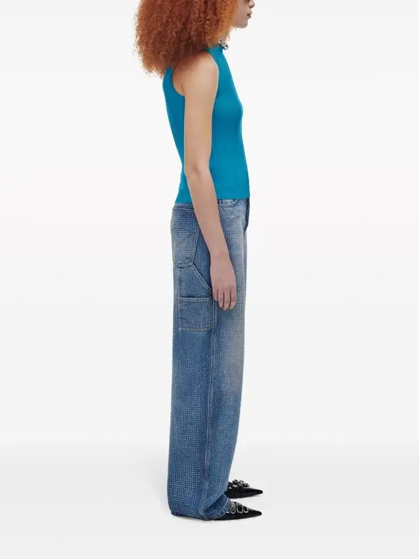 Marc Jacobs Fine-ribbed Merino-wool Tank Top - Blue