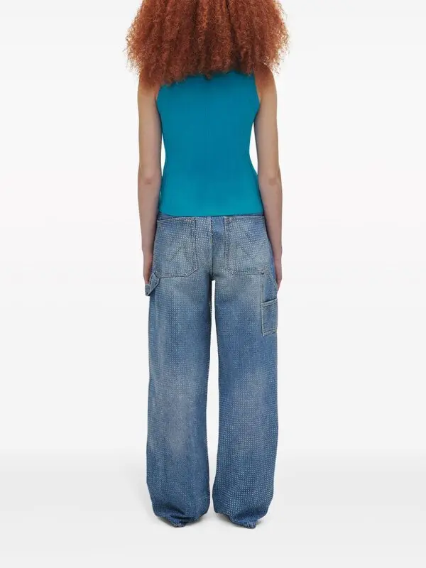 Marc Jacobs Fine-ribbed Merino-wool Tank Top - Blue