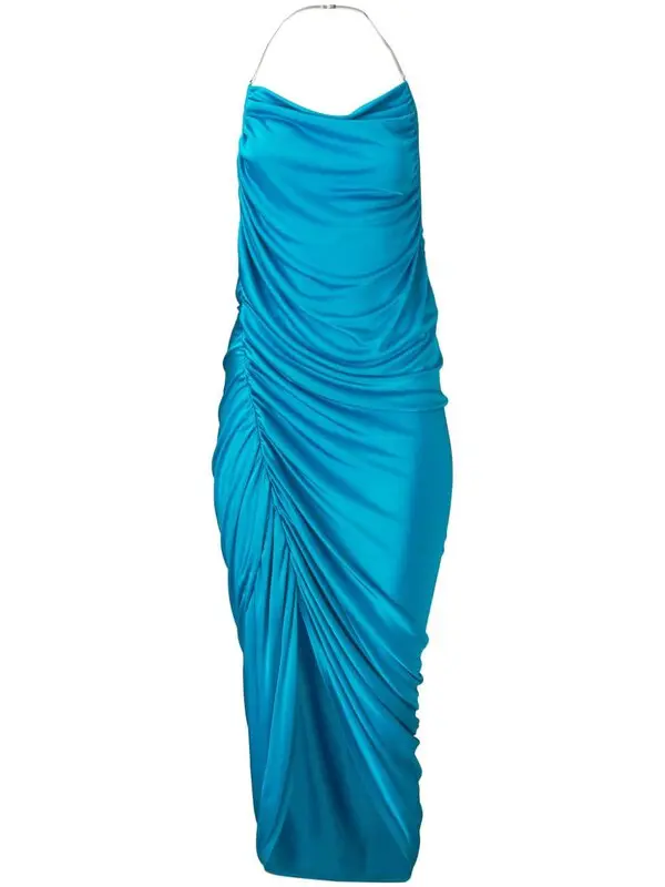 Marc Jacobs Draped Midi Dress - Blue - 30% Off | Editorialist
