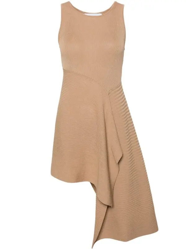 Viktor & Rolf Volant Asymmetric Peplum Top - Neutrals