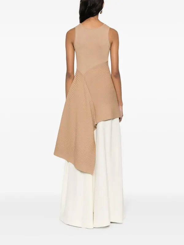 Viktor & Rolf Volant Asymmetric Peplum Top - Neutrals