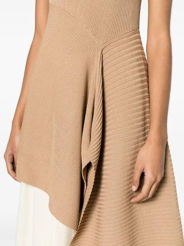 Viktor & Rolf Volant Asymmetric Peplum Top - Neutrals