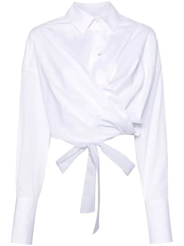 Viktor & Rolf Cropped Wrap Shirt