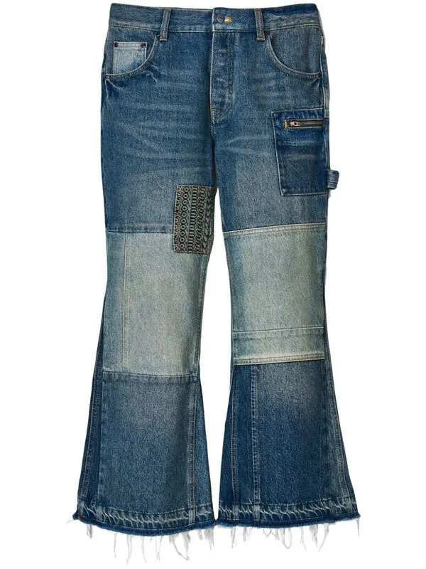 Marc Jacobs Patchwork Cropped Flare Jeans