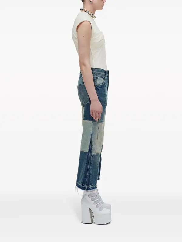 Marc Jacobs Patchwork Cropped Flare Jeans