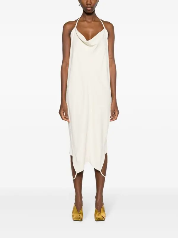 Viktor & Rolf Upside-down Crepe Slip Dress - Neutrals
