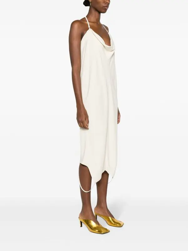 Viktor & Rolf Upside-down Crepe Slip Dress - Neutrals