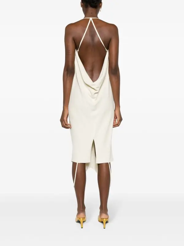 Viktor & Rolf Upside-down Crepe Slip Dress - Neutrals