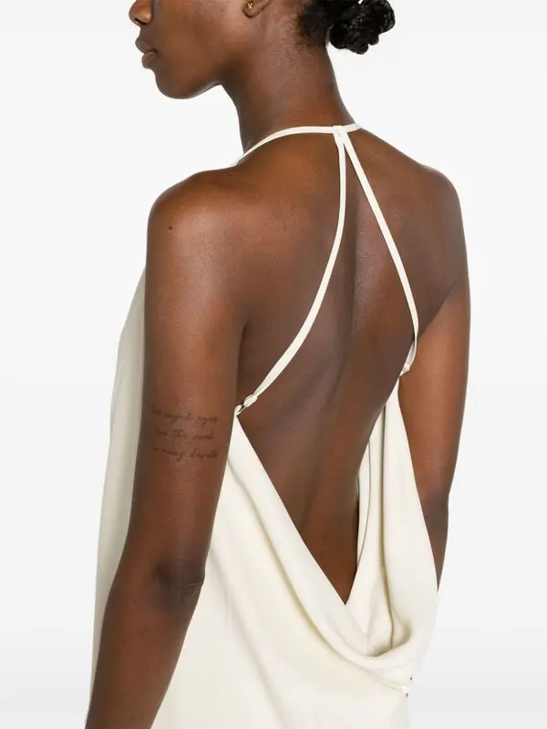 Viktor & Rolf Upside-down Crepe Slip Dress - Neutrals