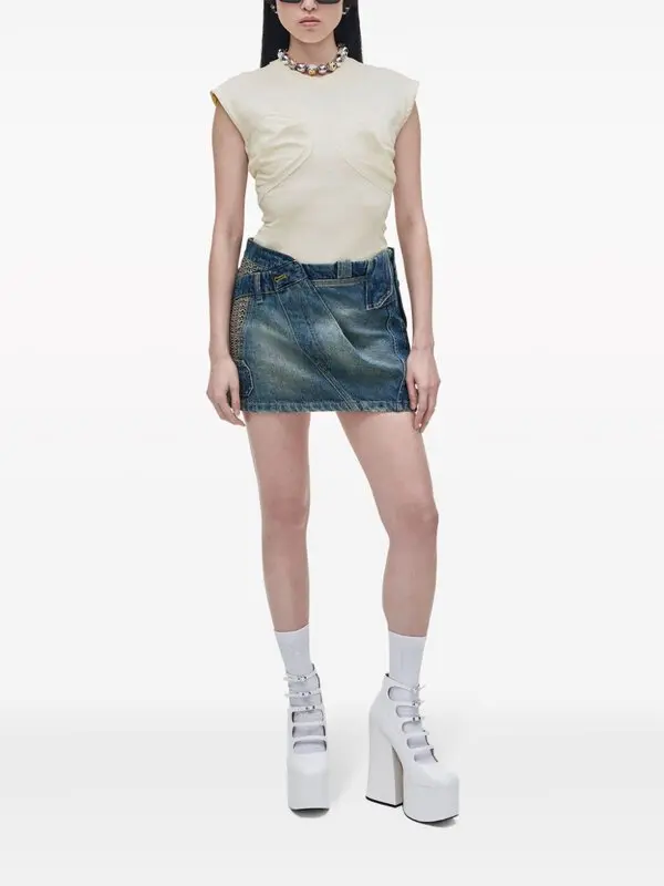 Marc Jacobs Patchwork Denim Miniskirt