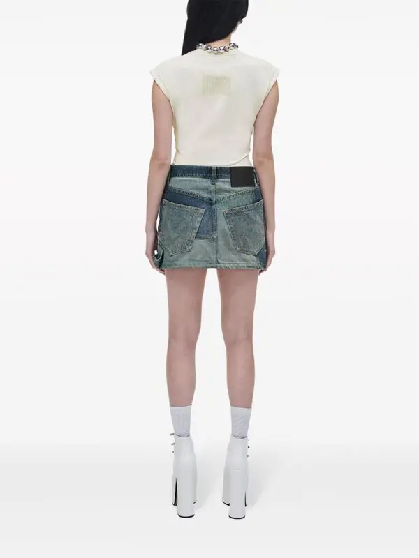 Marc Jacobs Patchwork Denim Miniskirt