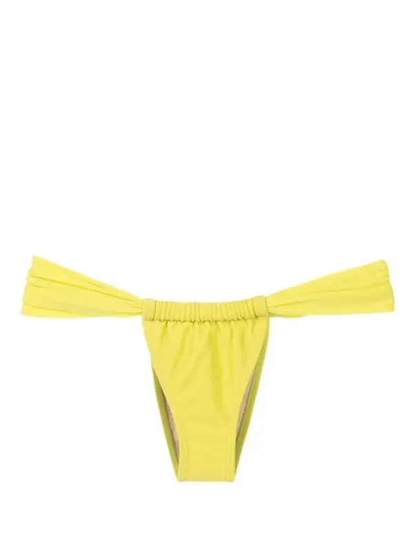 AMIR SLAMA Gathered Low-waisted Bikini Bottom - Yellow