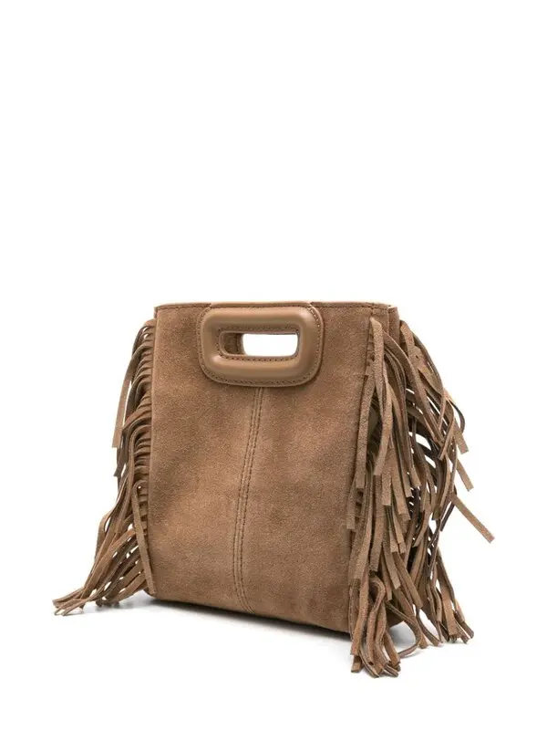 Maje Small Fringed Suede Bag