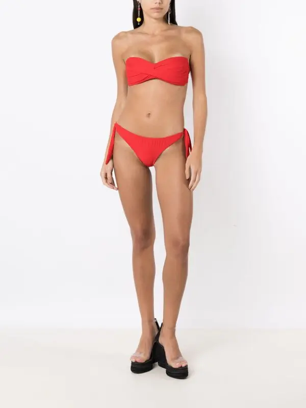 AMIR SLAMA Twist-detail Strapless Bikini