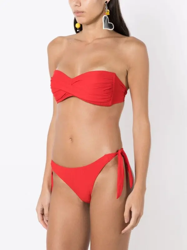 AMIR SLAMA Twist-detail Strapless Bikini