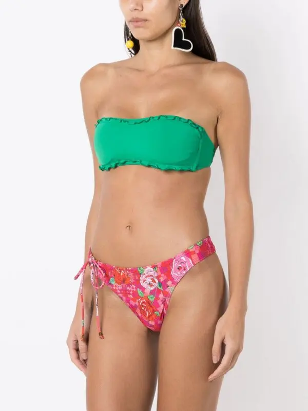 AMIR SLAMA Ruffled Strapless Bikini Top