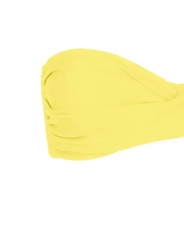 AMIR SLAMA Twist-detail Bikini Top - Yellow