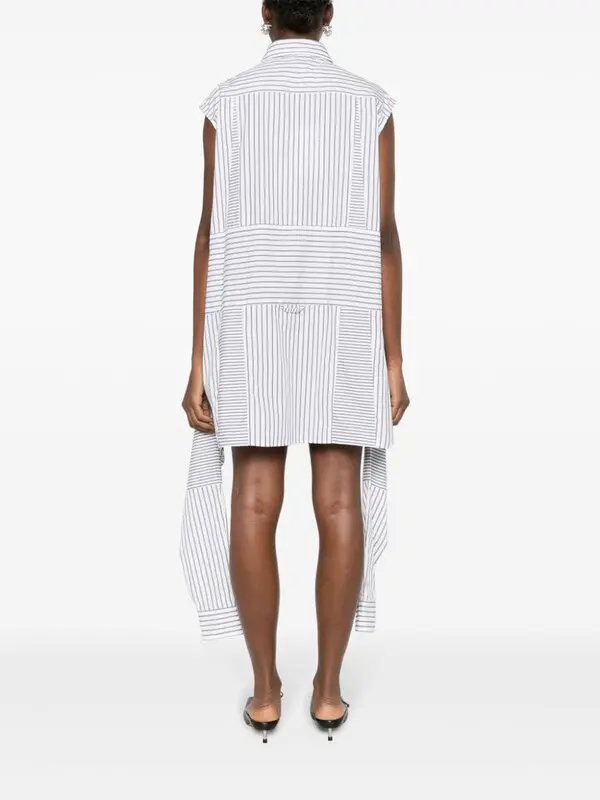 Viktor & Rolf Upside Down Striped Shirtdress - White